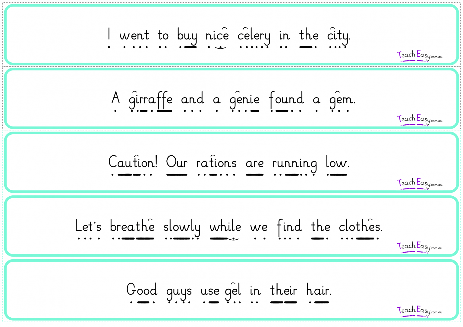 Writing Resources Page – Teach Easy