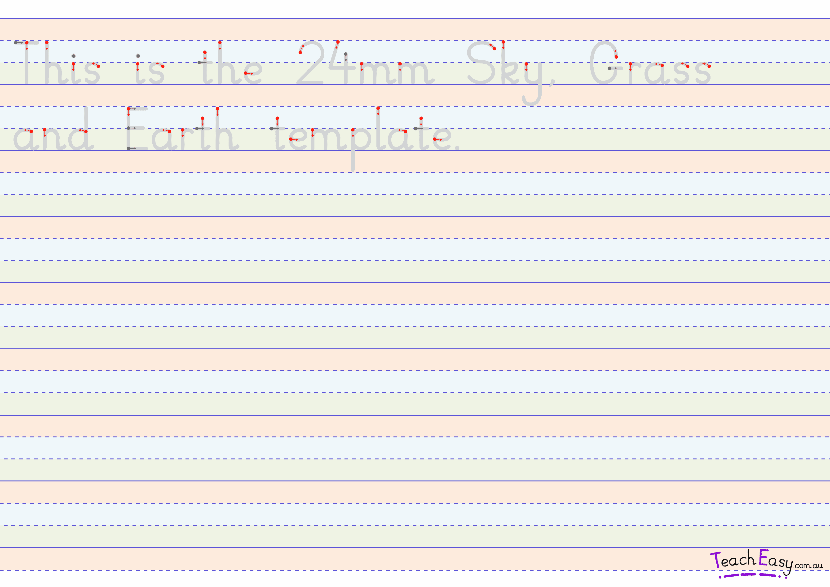 24mm Sky Grass Earth Dotted Thirds - Teach Easy