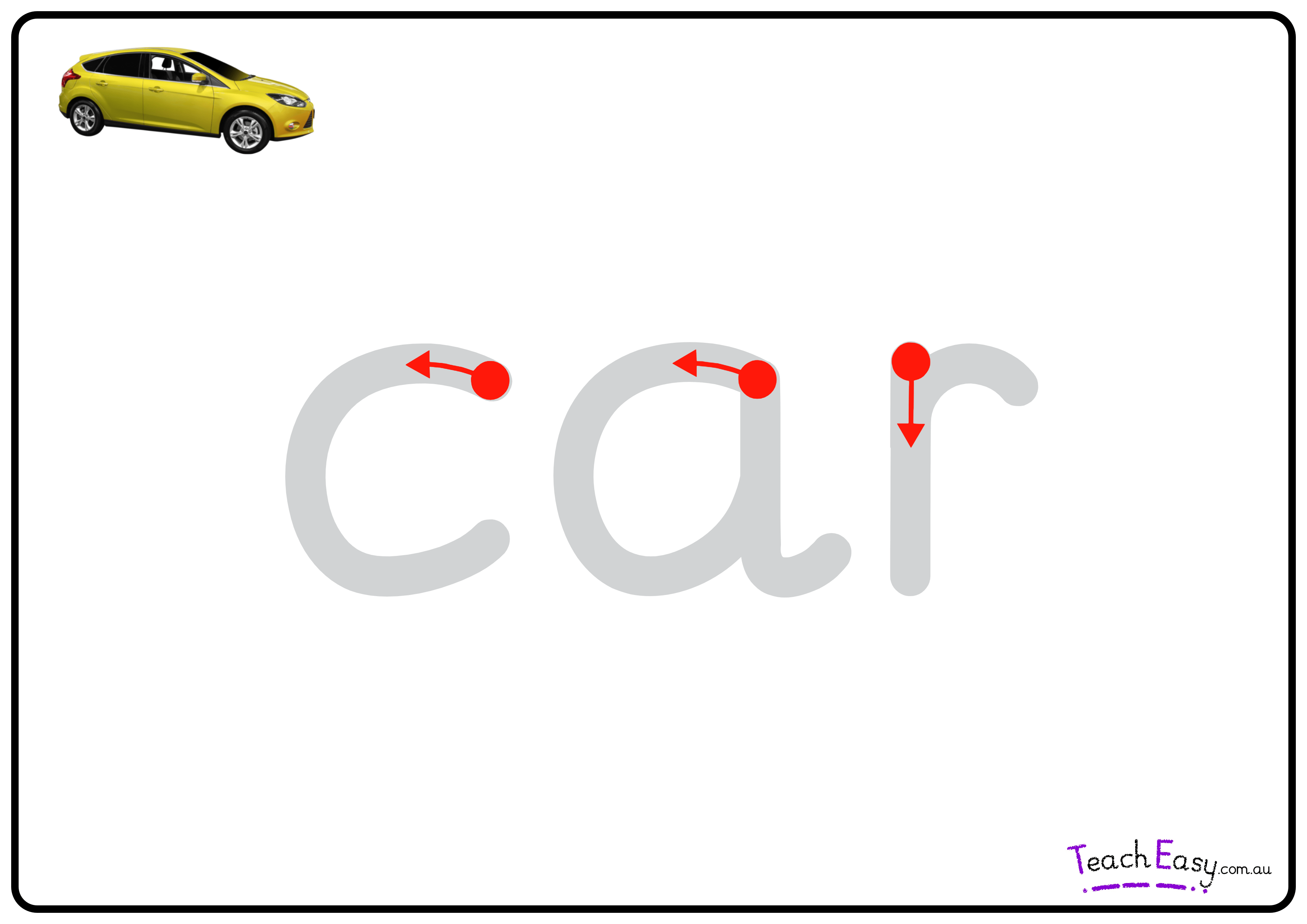 A4 Poster / Finger Tracing - Teach Easy