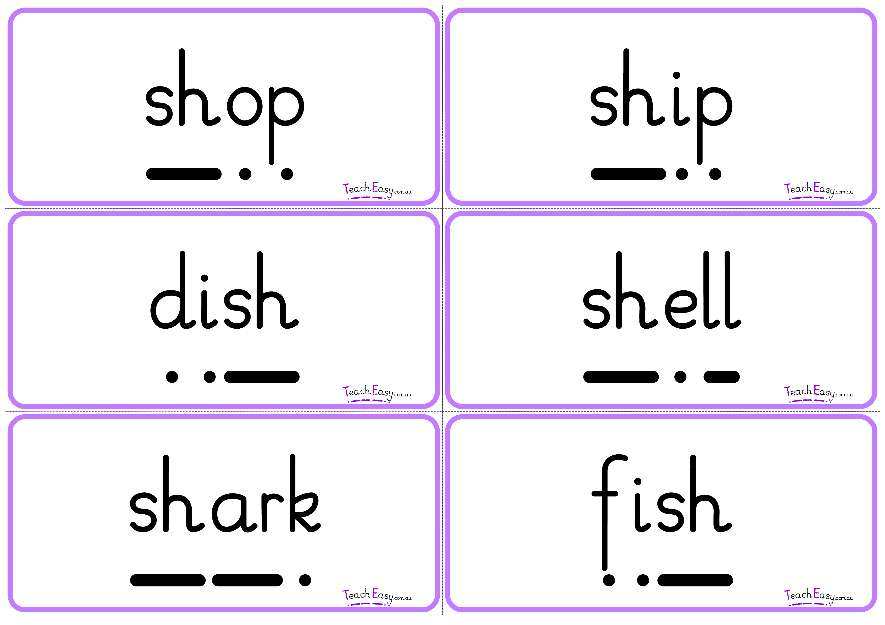 Flash Cards - Teach Easy