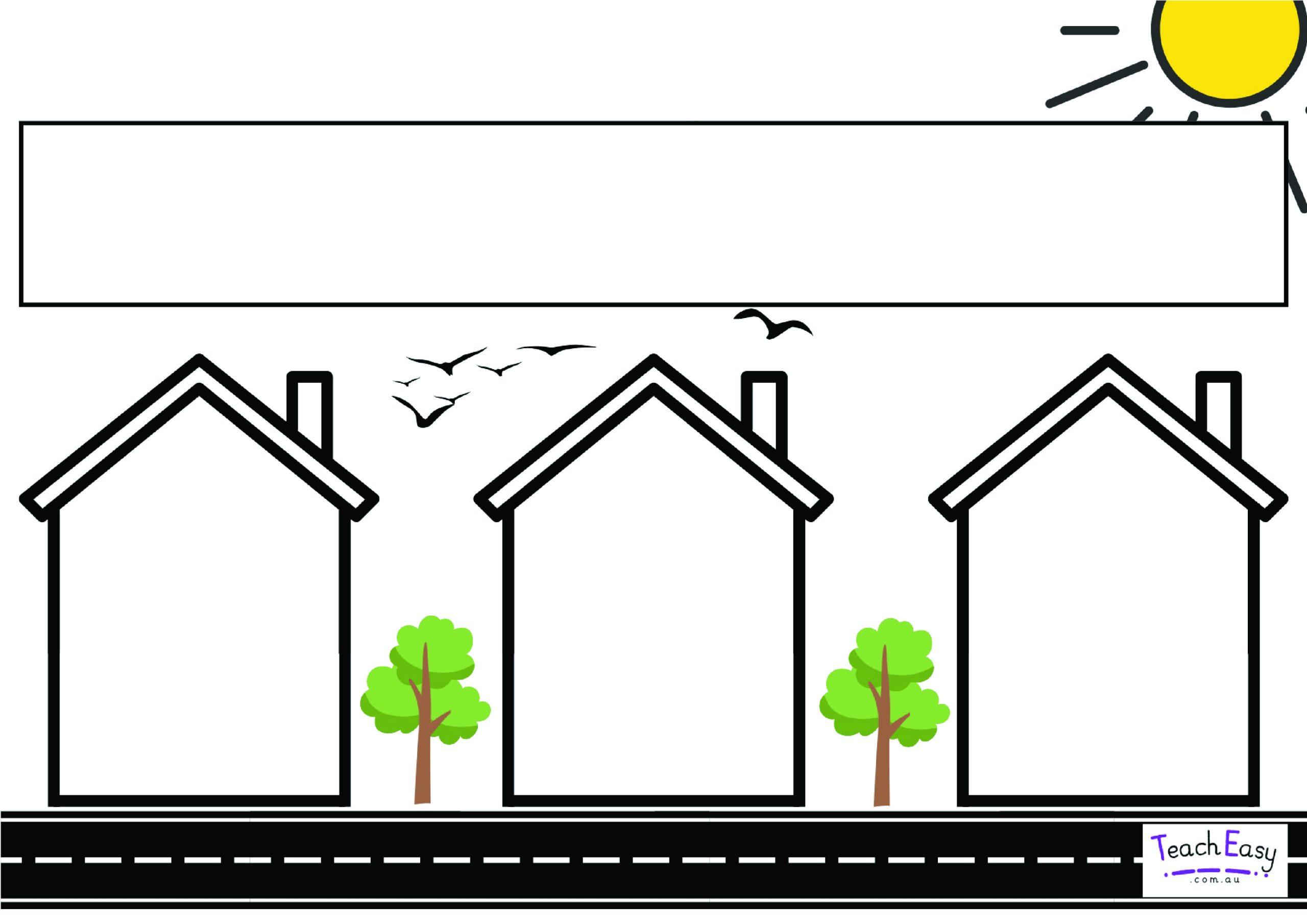Three Sound Houses Colour - Teach Easy